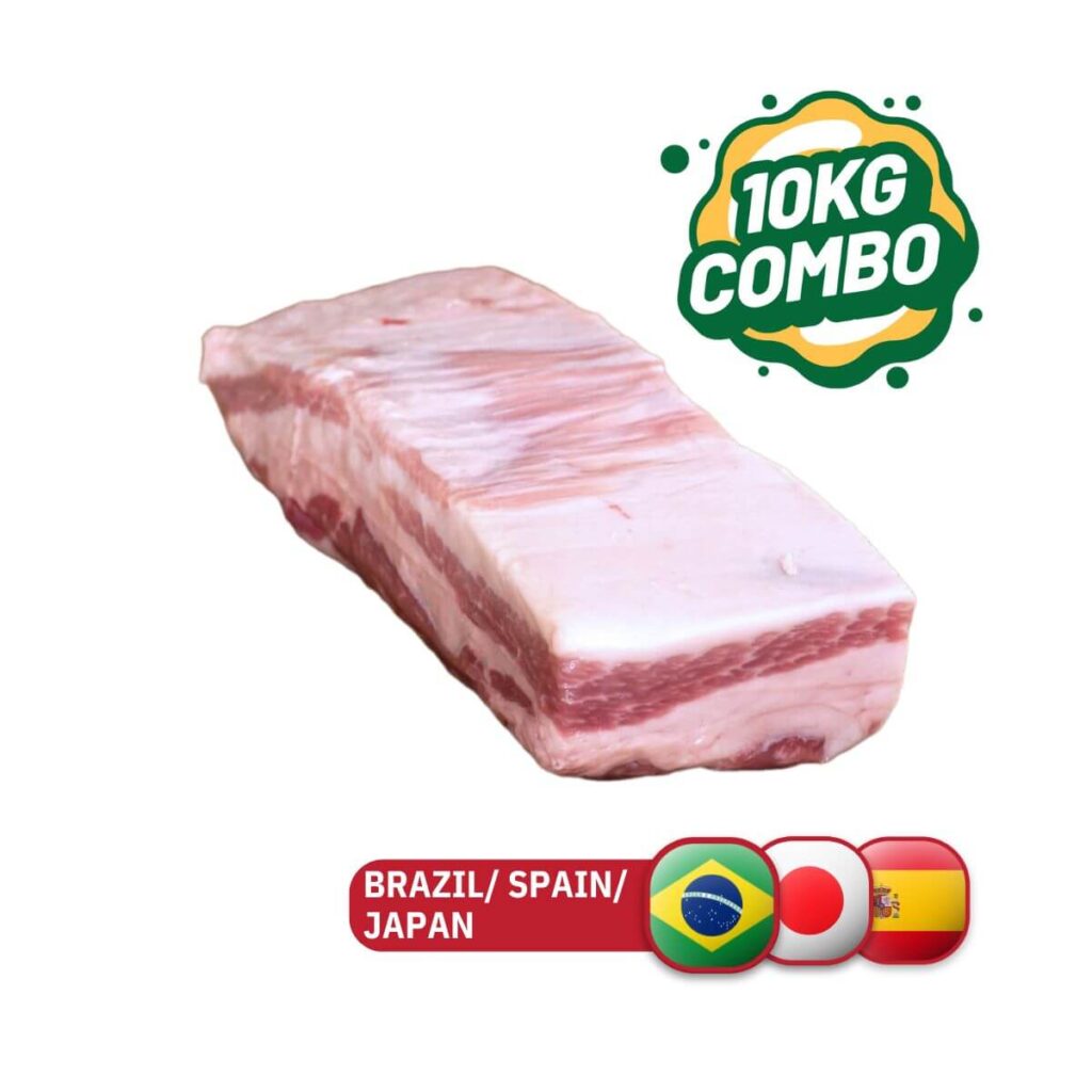 Pork belly without skin (box 10kg) - Asiamartjp